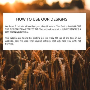 Sunflower Hat Burning Template, Burning Hat Design, Floral Hat Pattern ...