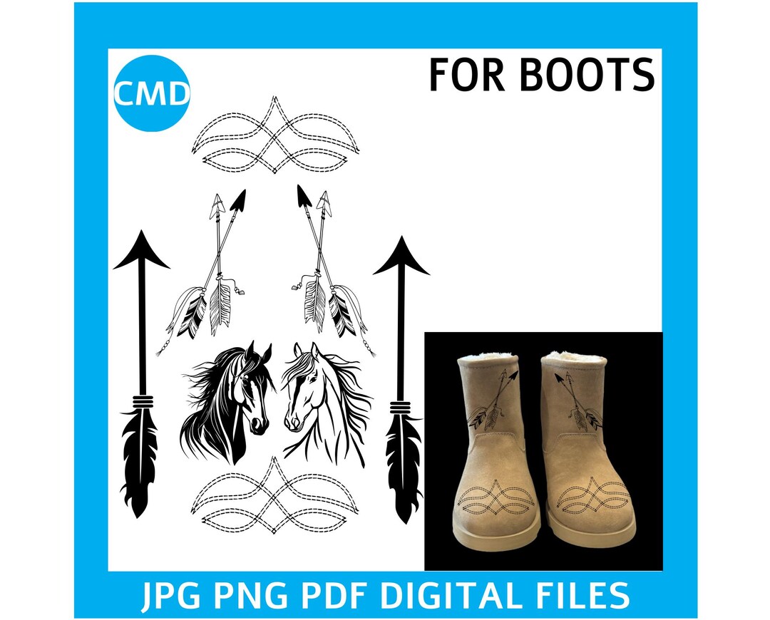 Western Boot Stitching Boot Burning Design, Rodeo Wear, Burned Bootie ...