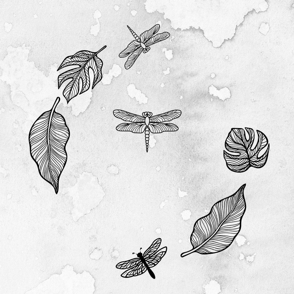 Traceable Hat Burning Design, Dragonflies Template, Trace and Burn A ...