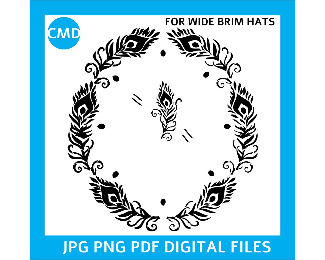 Traceable, Peacock Hat Burning Design, DIY Burning Template, Boho ...