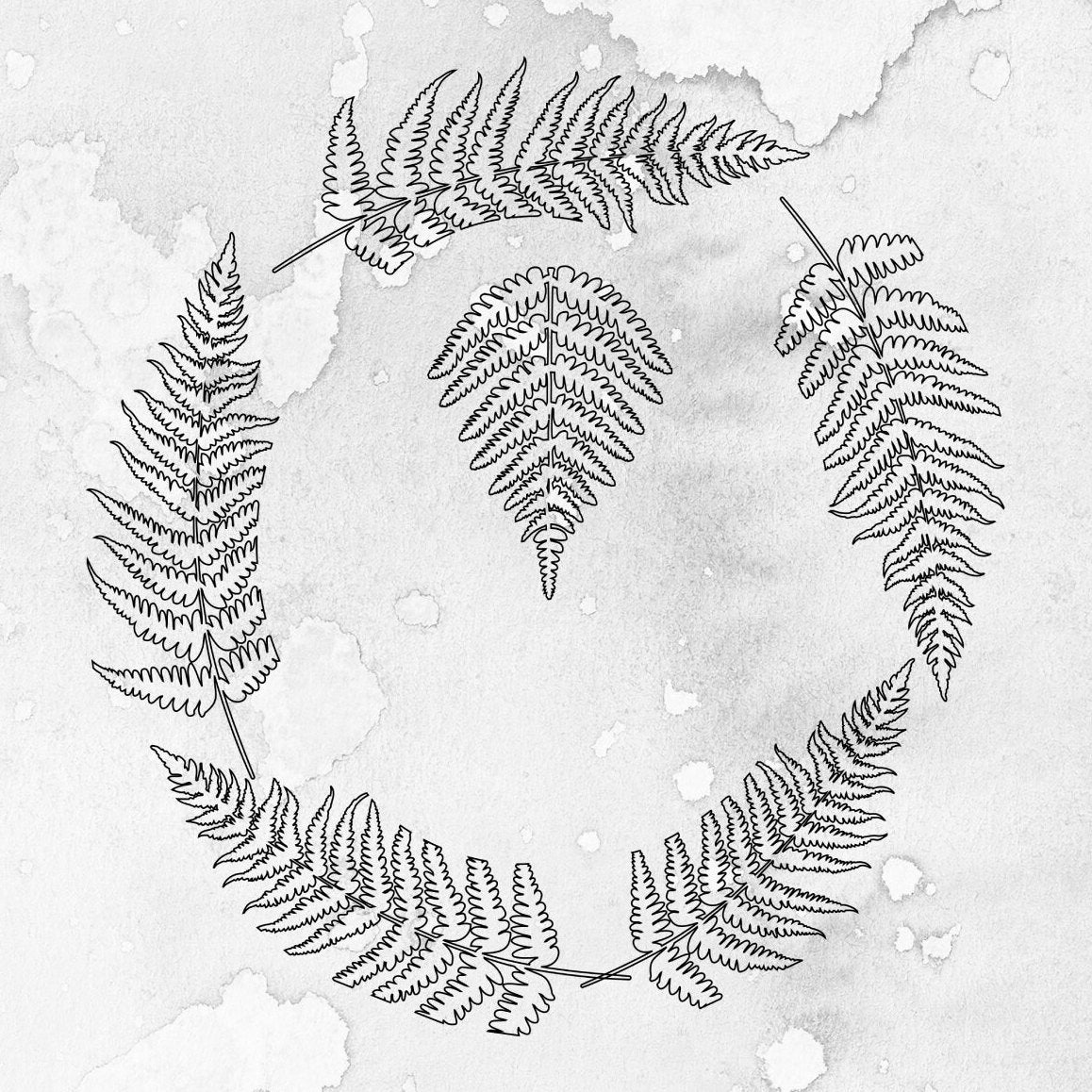 Traceable Hat Burning Design, Ferns Template, Print Trace and Burn Your ...