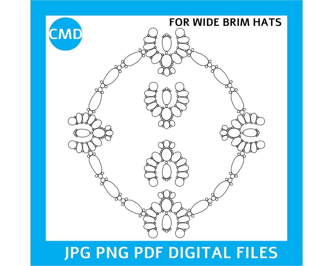 Traceable Squash Blossom Hat Burning Design, Pyrography Digital Pattern ...