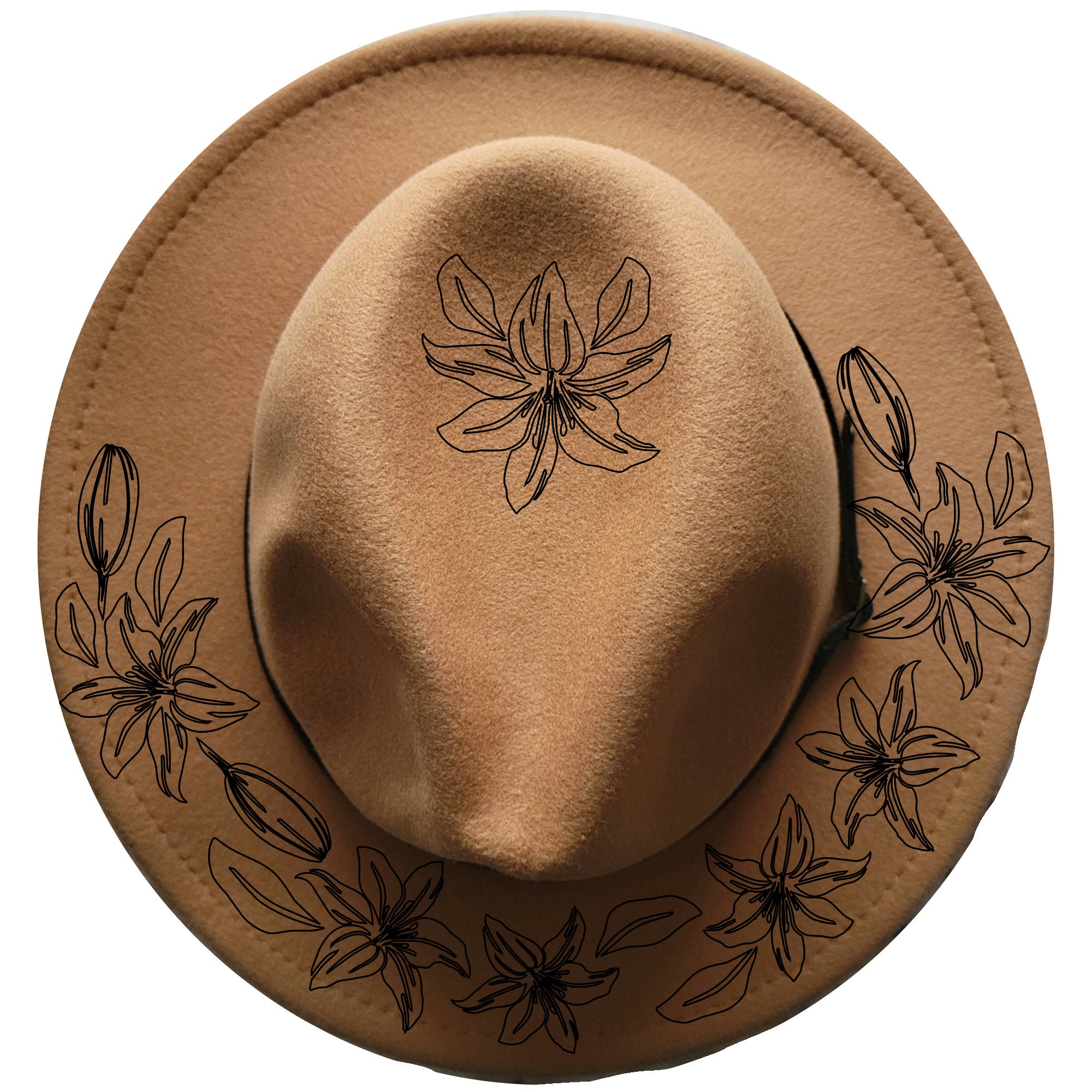 Traceable Hat Burning Design, Day Lilly Design, Print Trace Burn, Burn ...