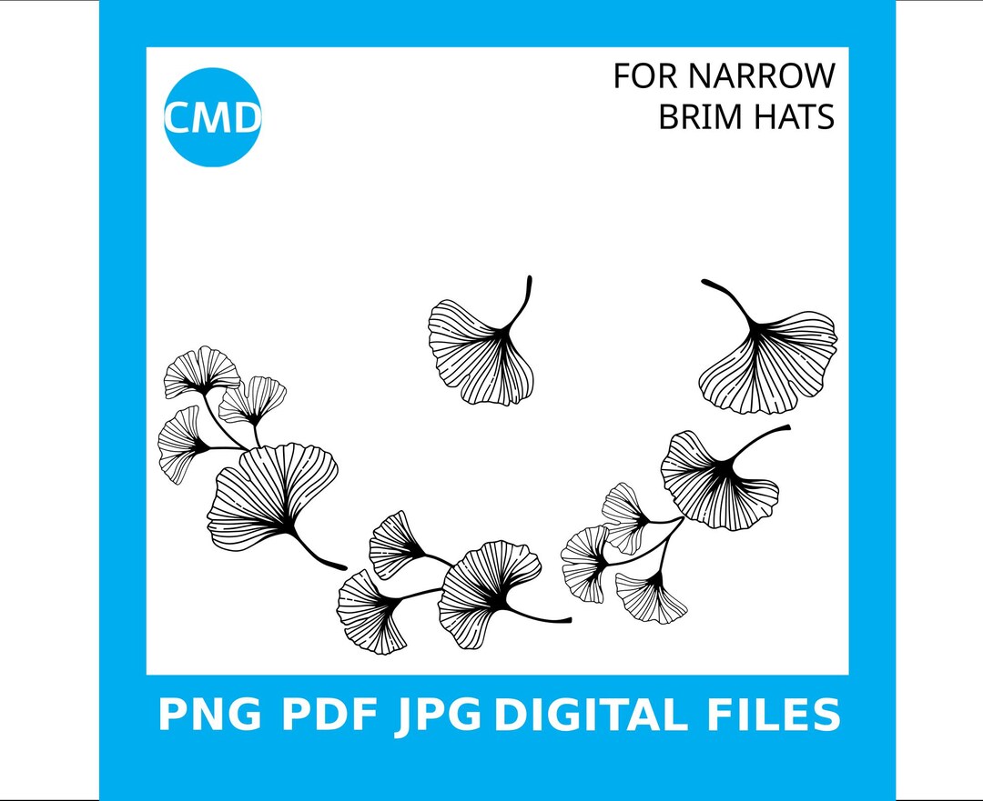 Ginkgo Leaves Hat Burning Design, Ginkgo Biloba Pattern, Nature Inspo ...