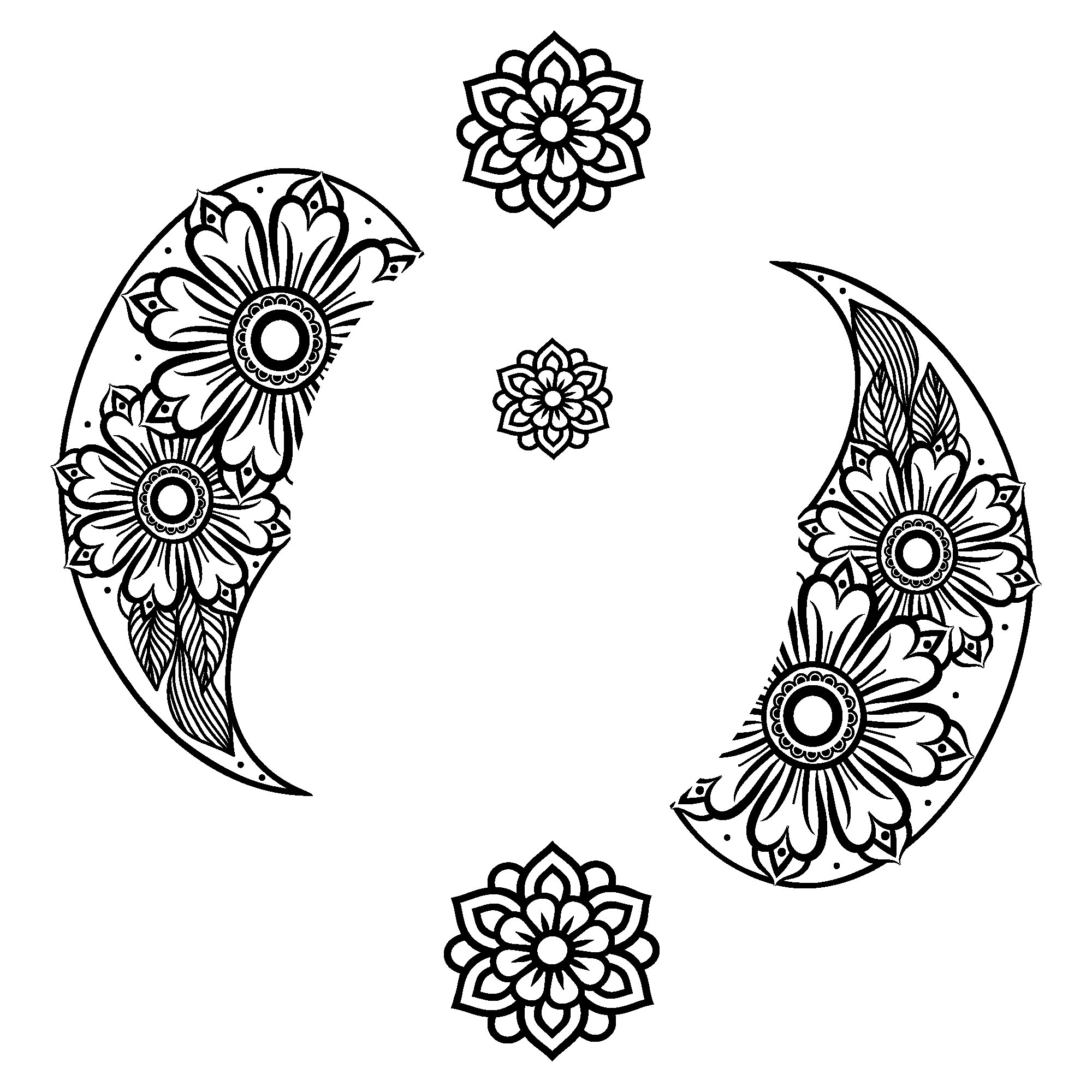 Henna Flower Paisley Hat Burning Design, Traceable Pyrography Template ...