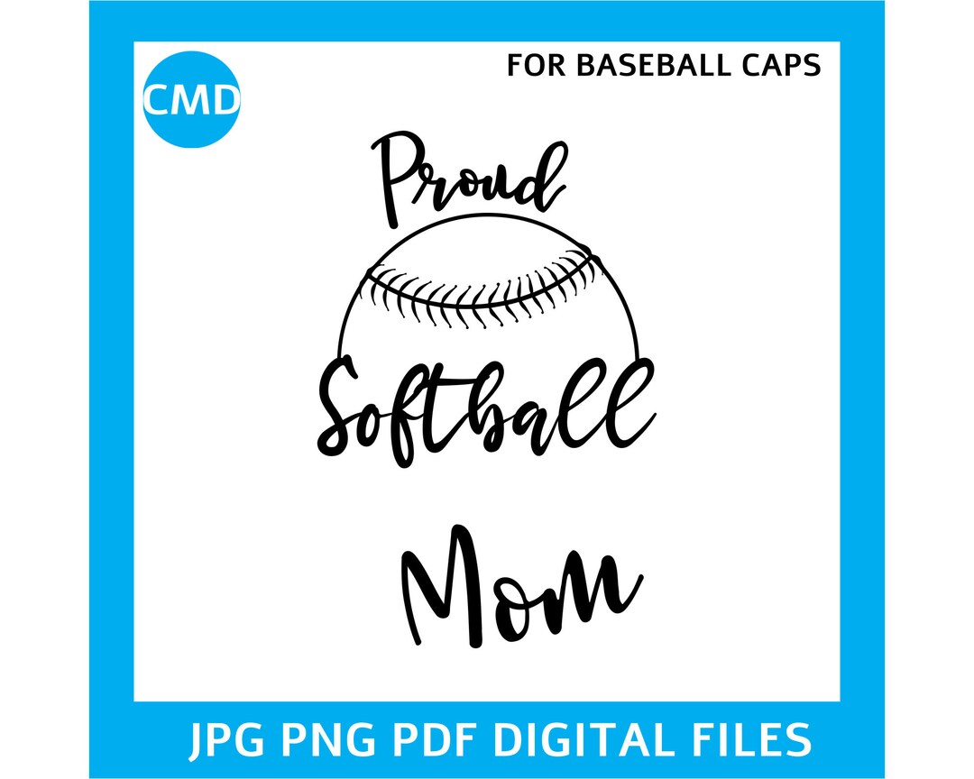 Softball Mom Baseball Hat Burning Design, Softball Pattern, Girls ...