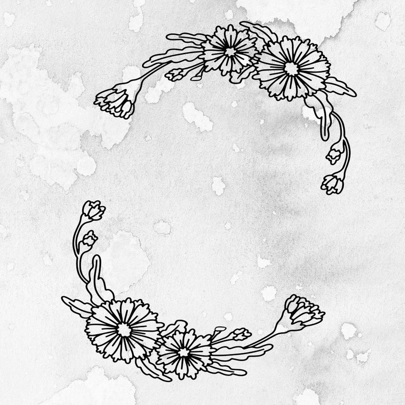 Traceable Hat Burning Design Svg, Spring Flowers Design, Print Trace ...