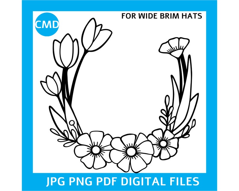 Tulips Hat Burning Design, Spring Festival Accessory, Garden Inspired ...