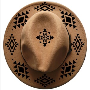 Aztec Theme Narrow Brim Hat Burning Design | Digital File | Instant ...