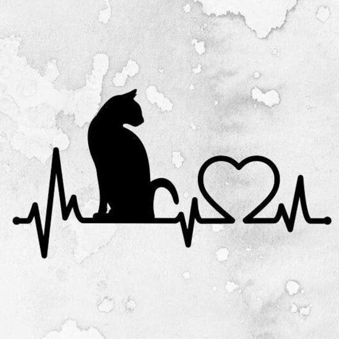 Cat Heartbeat Digital Download Files Kitten Pulse Instant - Etsy