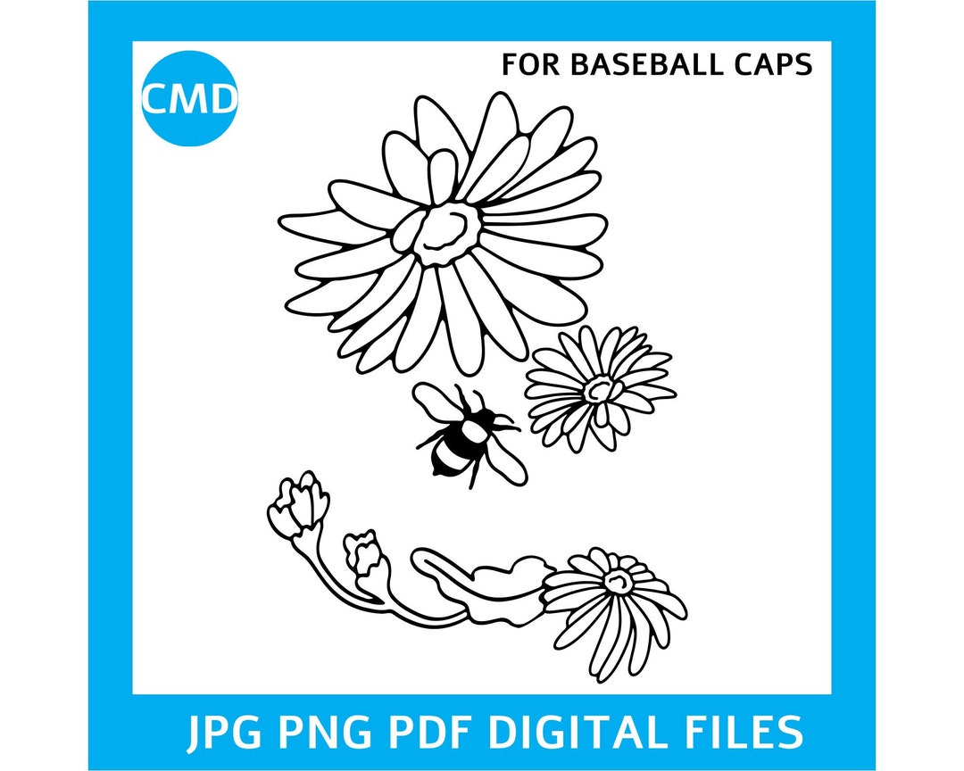 Bumblebee Baseball Hat Burning Design, Traceable Bee Baseball Cap ...