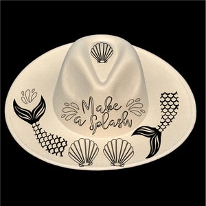 Traceable, Mermaids Make Waves Hat Burning Design, Sea Shells Mermaid ...