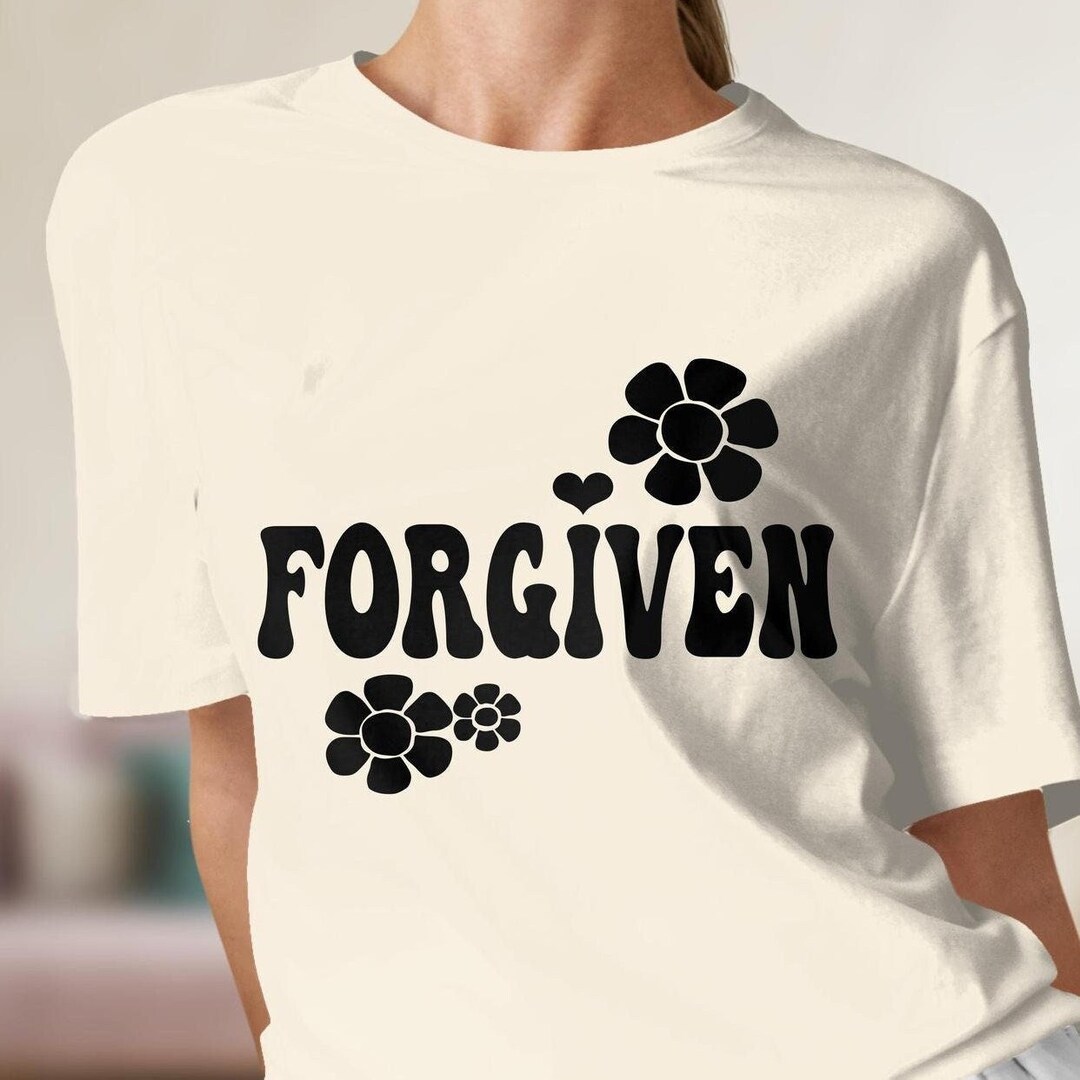 Forgiven Groovy Flowers Svg Png Boho Jesus Forgives Sin - Etsy
