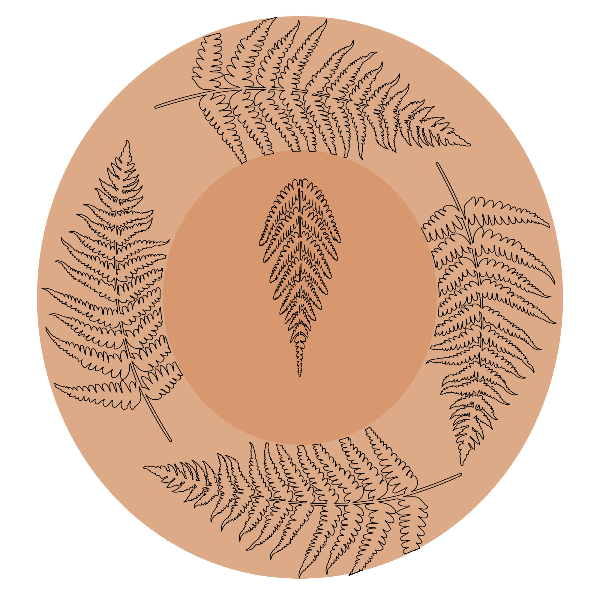 Fern Wreath Hat Burning Design, Music Festival, Pyrography Template ...