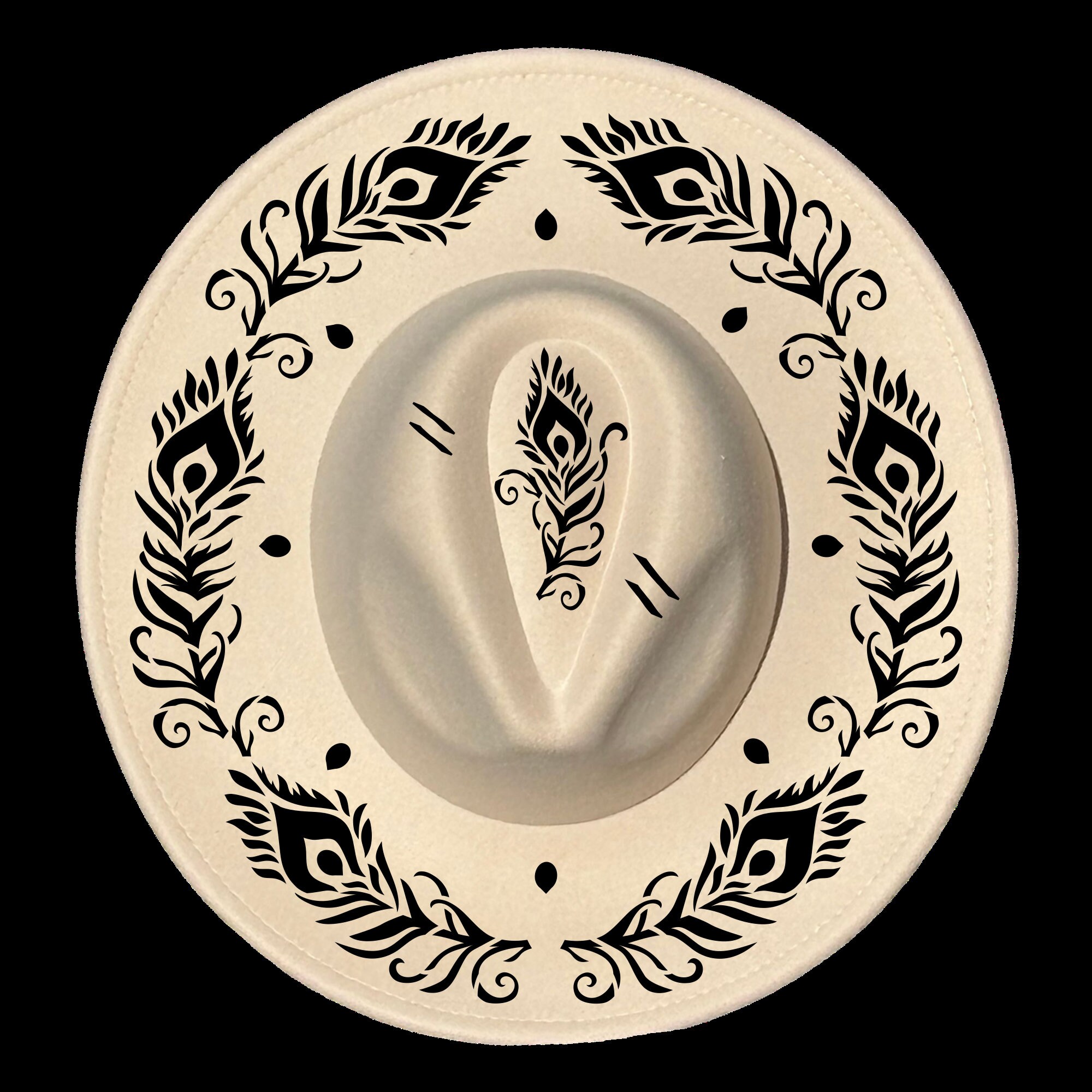 Traceable, Peacock Hat Burning Design, DIY Burning Template, Boho ...