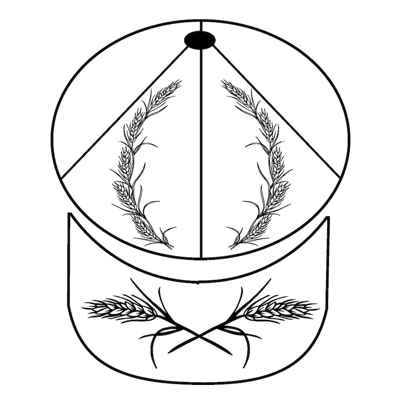 Wheat Baseball Hat Burning Design, Grain Sheaf Pattern, Rustic Wheat ...