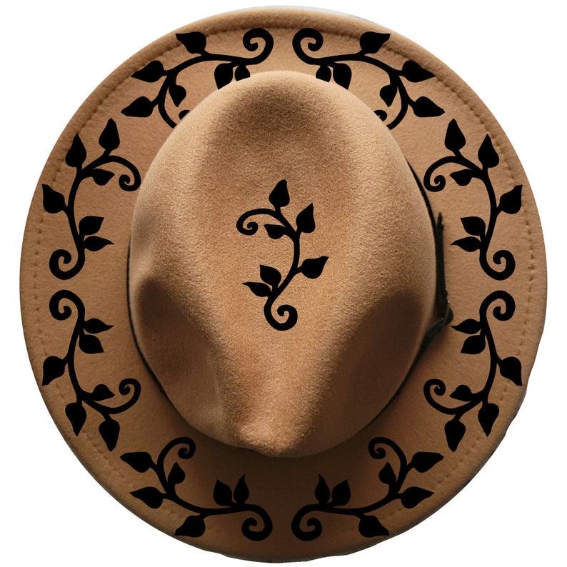 Ivy Vine Narrow Brim Hat Burning Design | Digital File | Instant ...