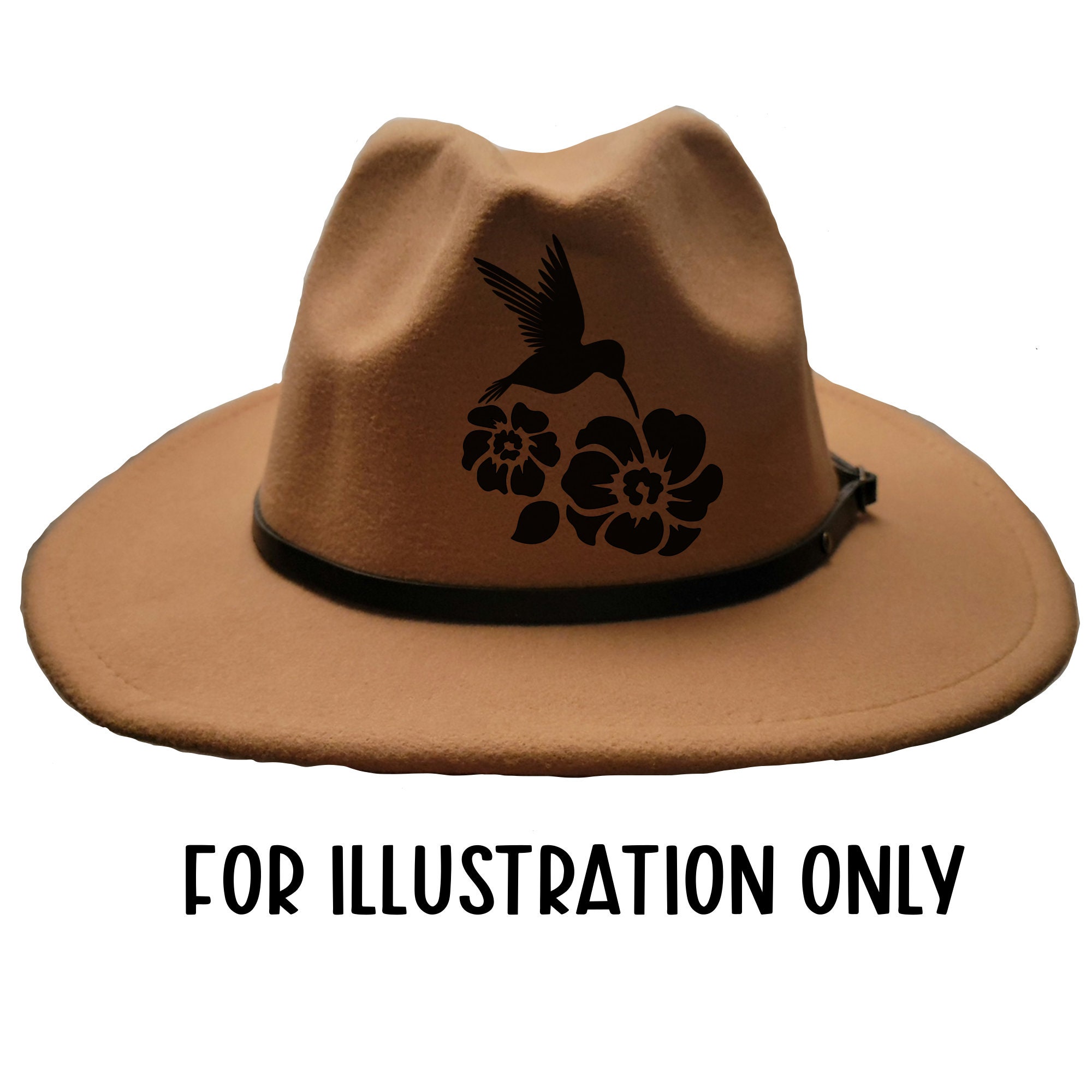 Stencils for Hat Burning SVG, Hummingbird Hat Burning Pattern, Narrow ...