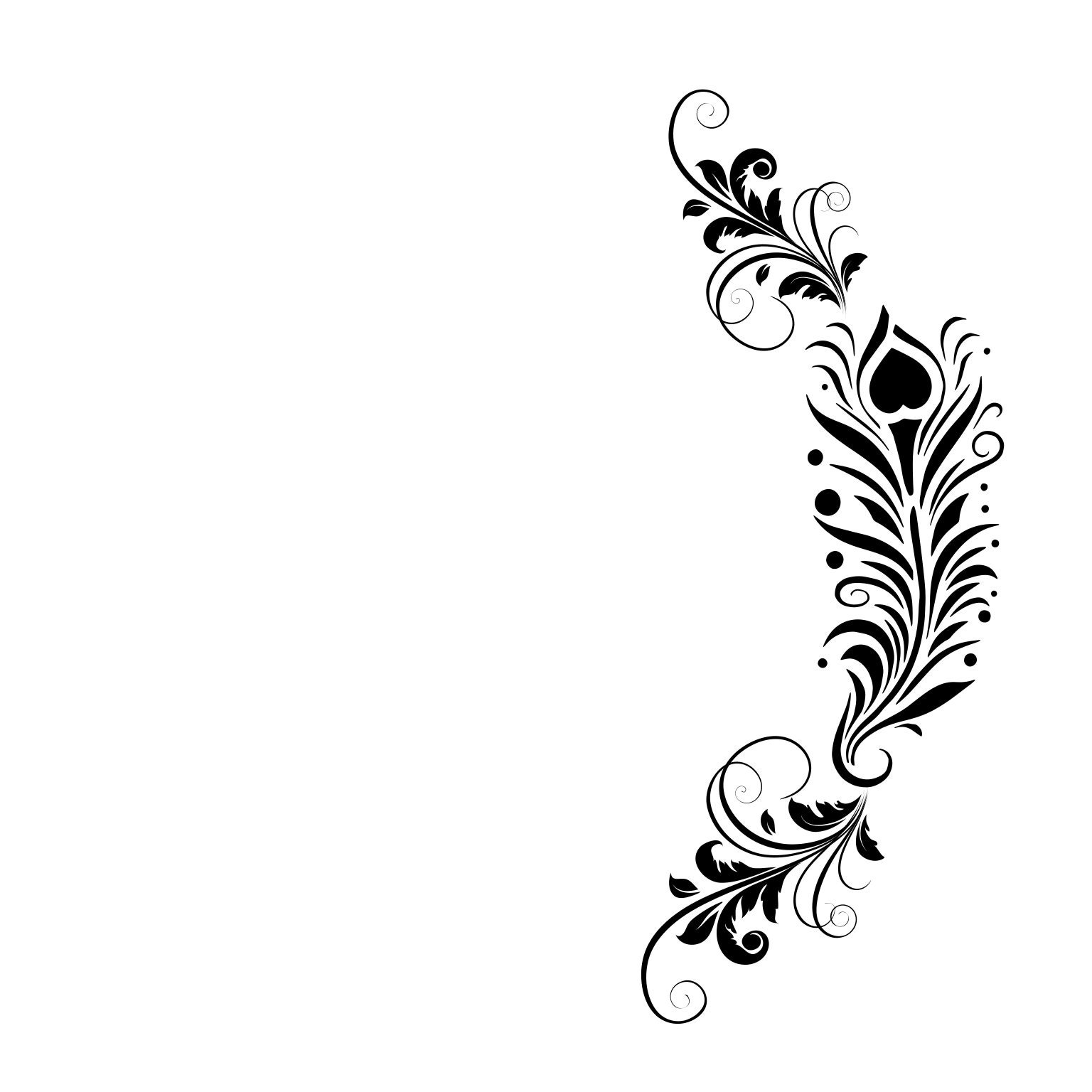 Hat Burning Design, Feather Flourish Floral Wide Brim Template, Easy ...