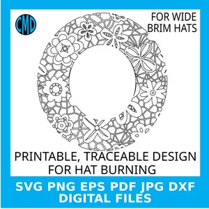 Traceable, Lace Overlay Hat Burning Design, Festival Fedora, Floral ...