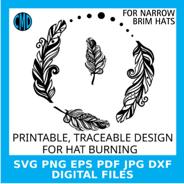 Hat With Feathers - Etsy