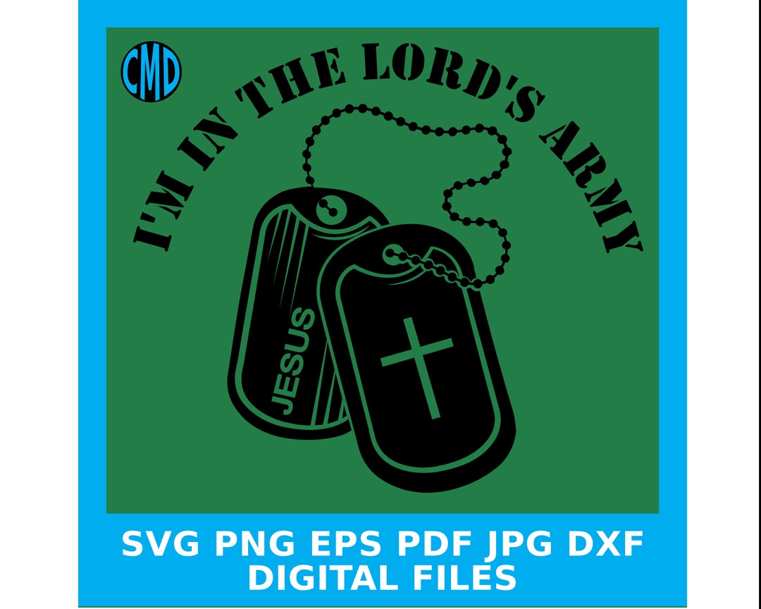Estoy en el ejército del Señor svg png etiquetas de perro - Etsy México