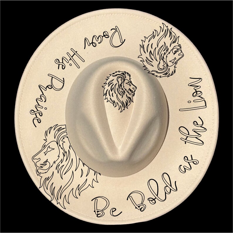 Traceable, Roaring Lion Hat Burning Design, Be Bold as A Lion Template ...