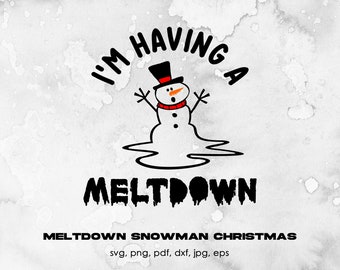 Snowman Melting Svg - Etsy