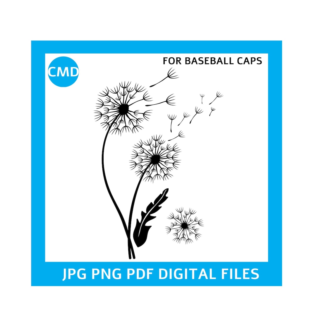 Dandelions Baseball Hat Burning Design, Dandelion Baseball Cap, DIY ...