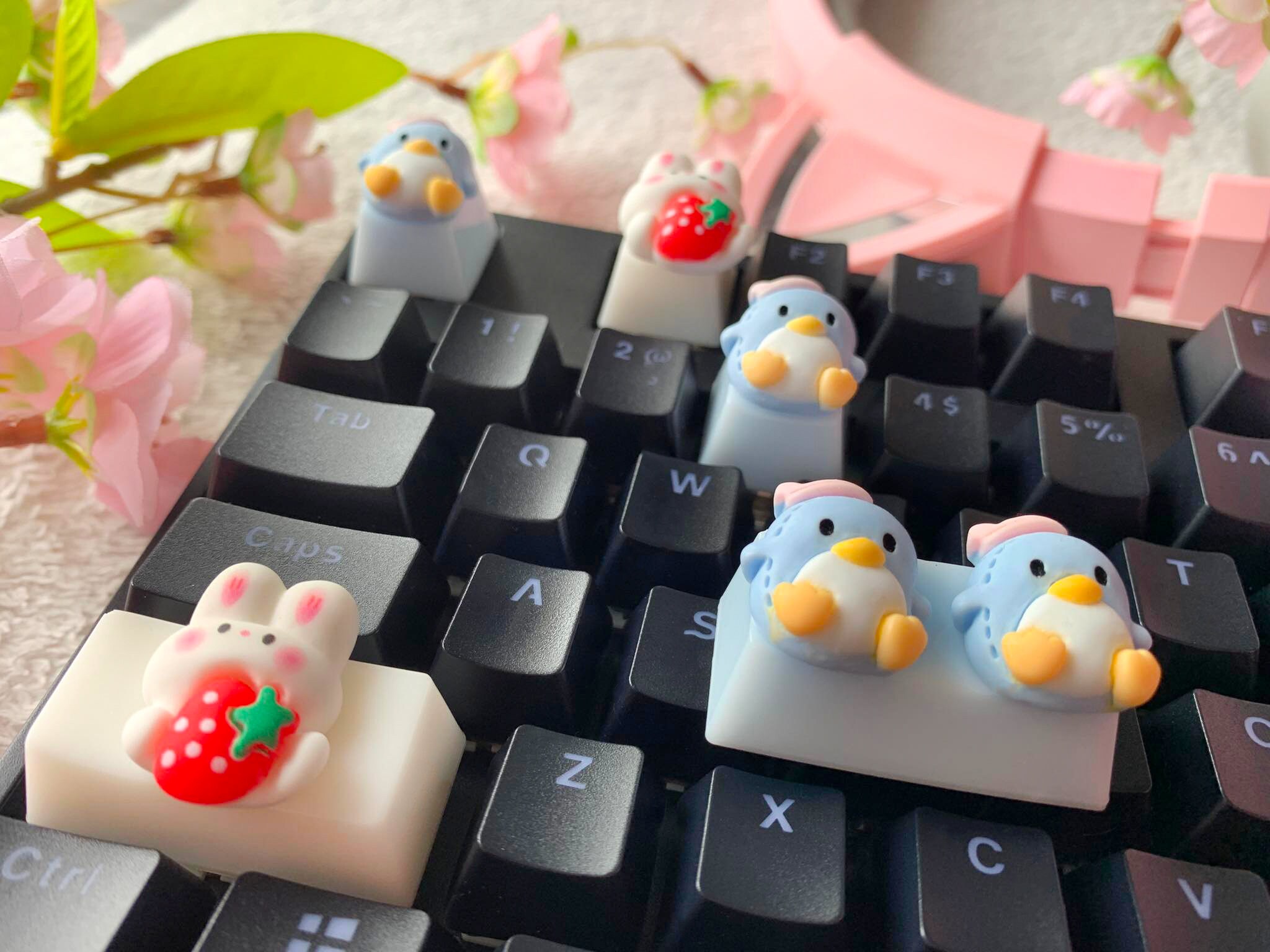 Cute Animal Keycaps Penquin Keycaps Bunny Keycaps Custom - Etsy