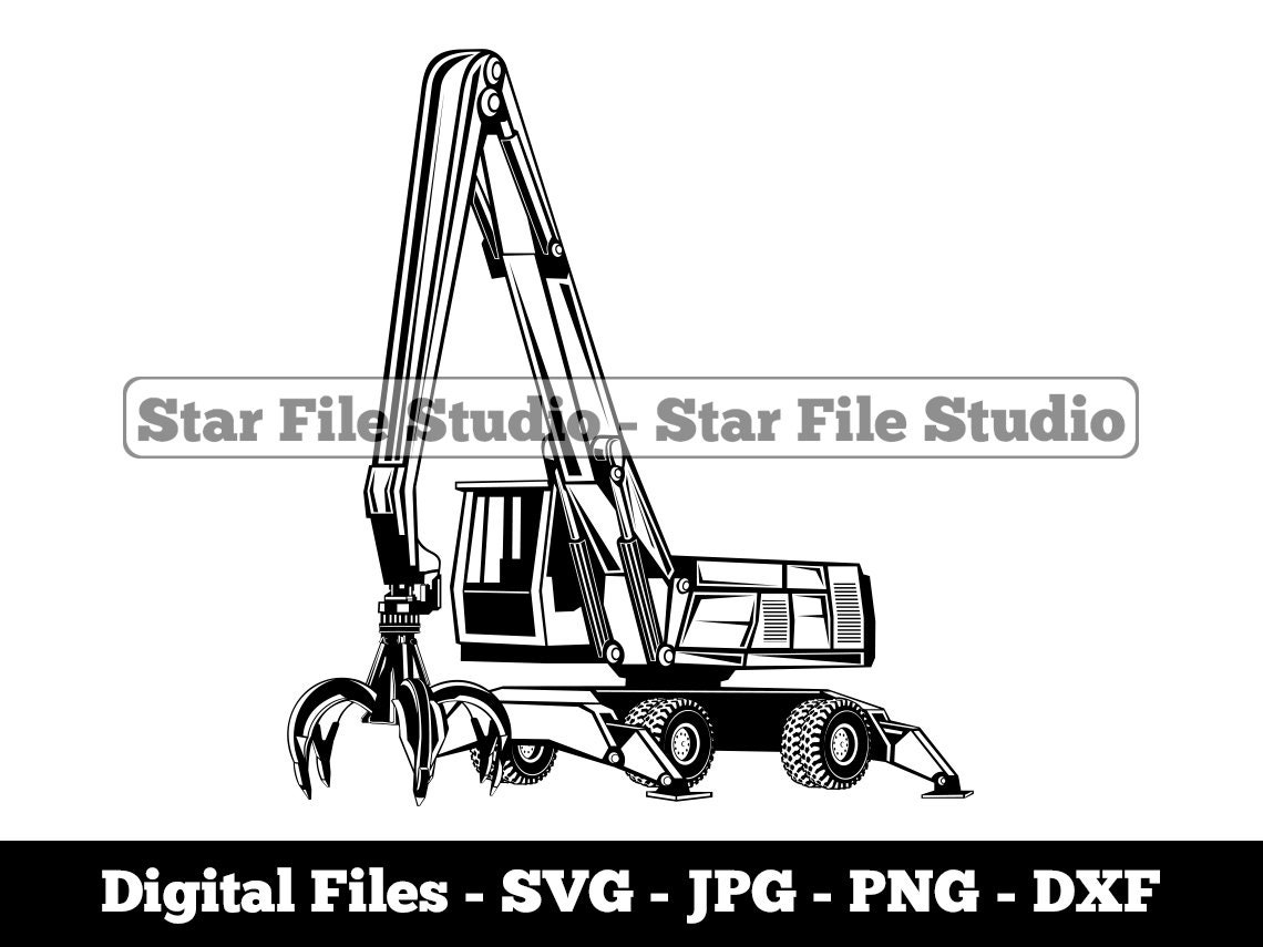Scrap Loader Svg, Junkyard Svg, Scrapyard Svg, Heavy Equipment Svg ...