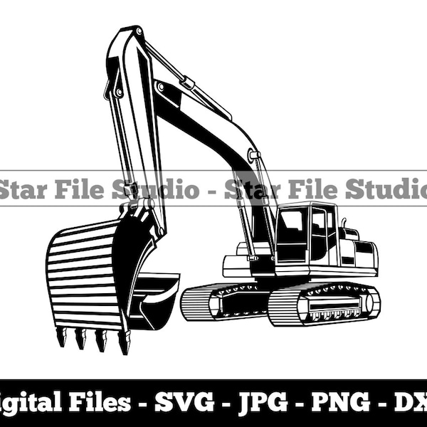 Trackhoe Svg - Etsy