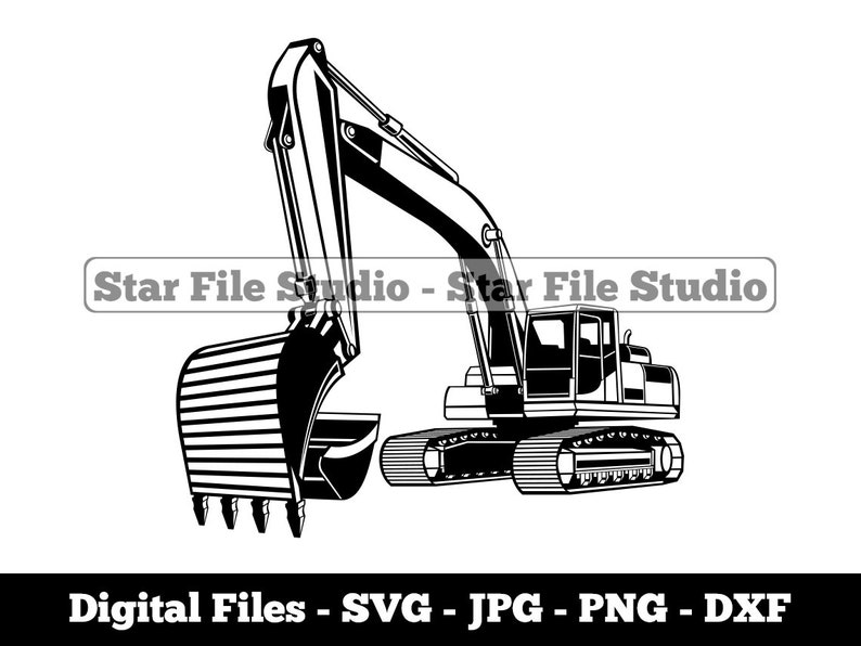 Trackhoe Svg Excavator Svg Heavy Equipment Svg Trackhoe - Etsy