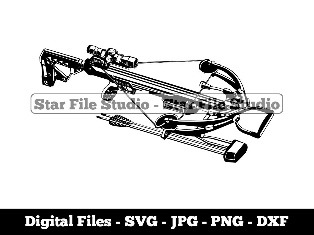 Crossbow #2 Svg, Crossbow Png, Crossbow Jpg, Bow Svg, Archer Svg ...