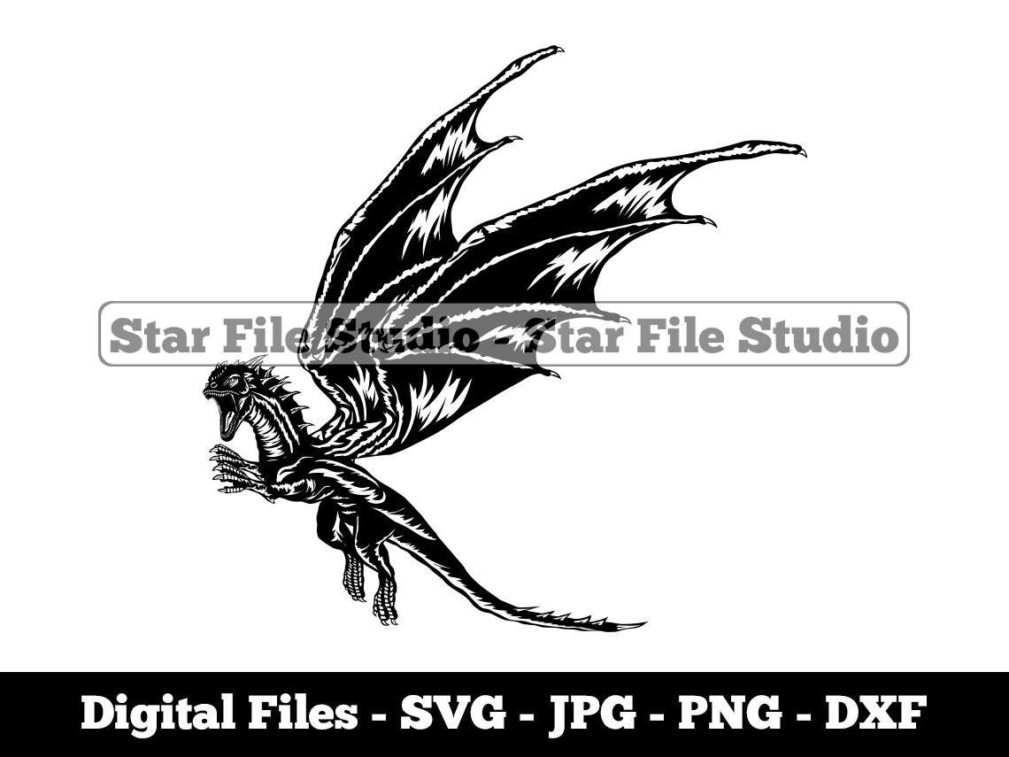 Dragon 2 Svg Dragon Svg Dragon Logo Svg Dragon Png Dragon - Etsy