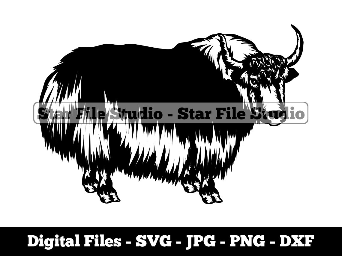 Yak 2 Svg Yak Svg Cattle Svg Yak Png Yak Jpg Yak Files - Etsy Canada
