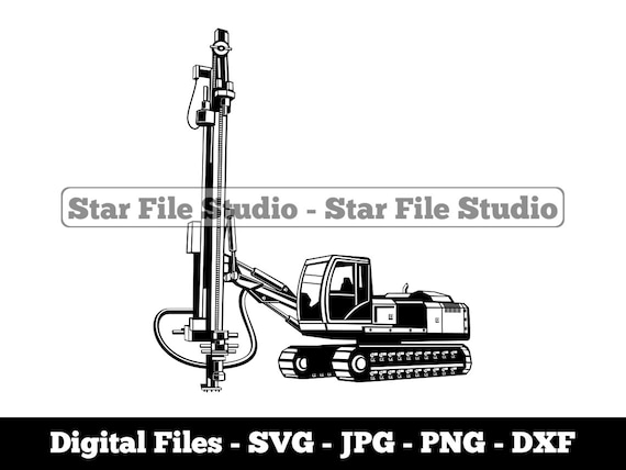 Drilling Rig Svg Drilling Machine Svg Heavy Equipment Svg - Etsy