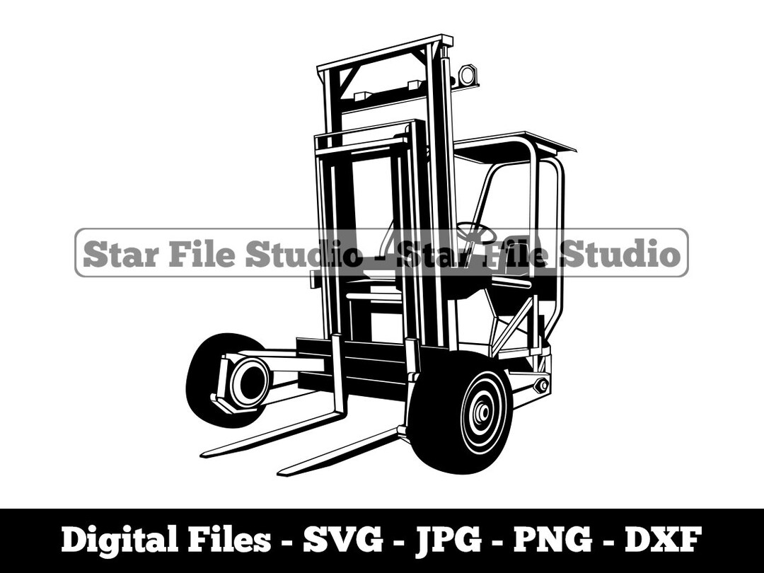 Forklift #4 Svg, Forklift Svg, Heavy Equipment Svg, Forklift Png ...
