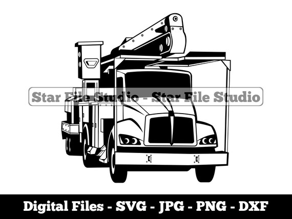 Utility Truck Svg Repair Svg Truck Svg Utility Truck Png | Etsy
