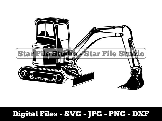 Mini Excavator 3 Svg Excavator Svg Heavy Equipment Svg - Etsy UK