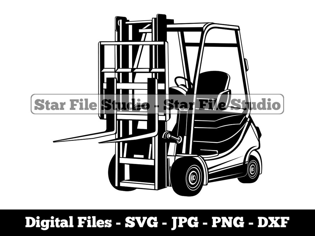 Forklift #3 Svg, Forklift Svg, Heavy Equipment Svg, Forklift Png ...
