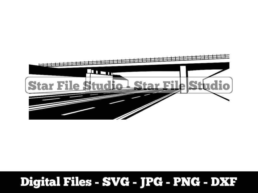 Highway Overpass Svg, Highway Svg, Road Svg, Highway Png, Highway Jpg ...