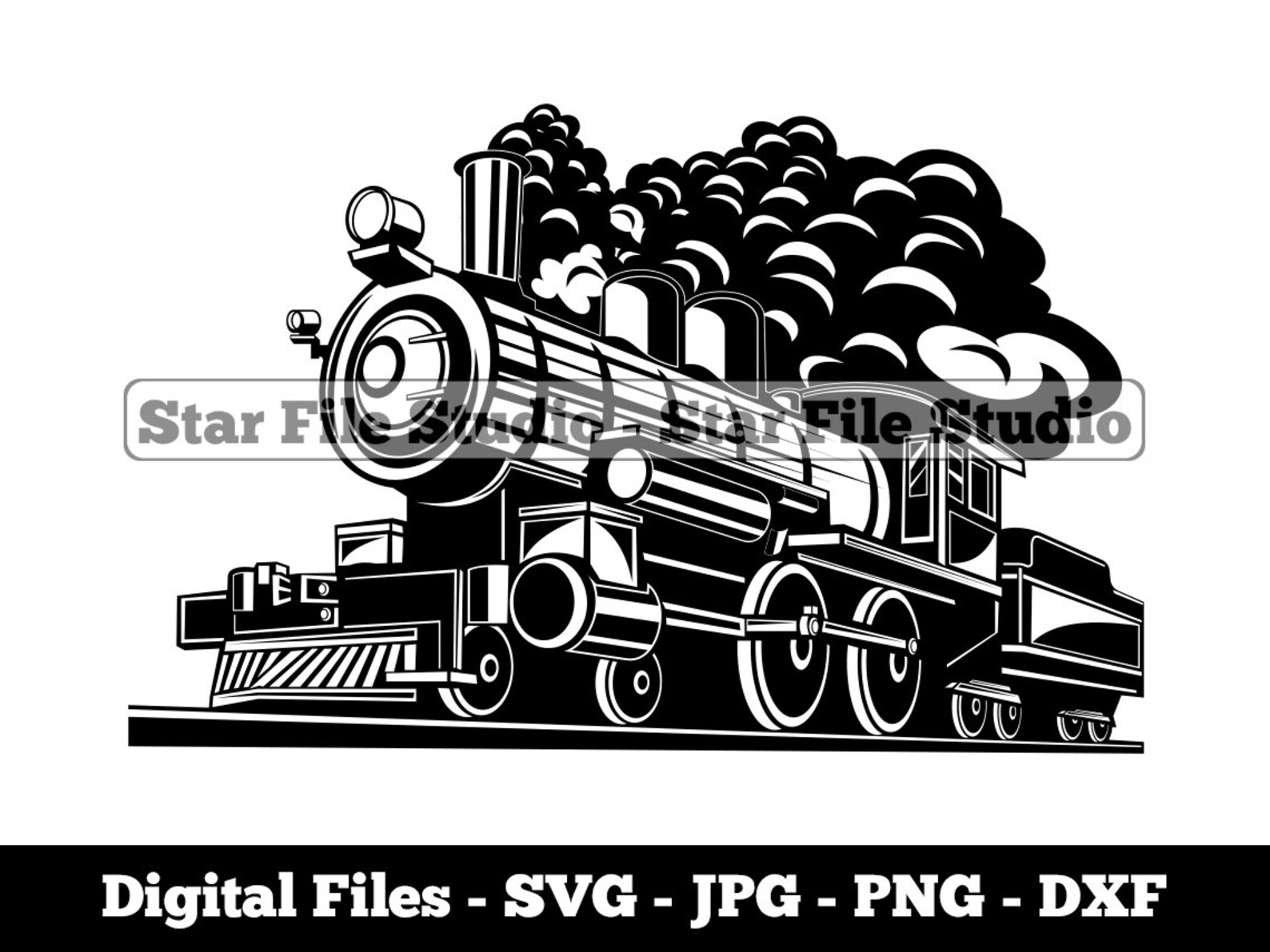 Steam Engine 6 Svg Train Svg Locomotive Svg Railway Svg | Etsy