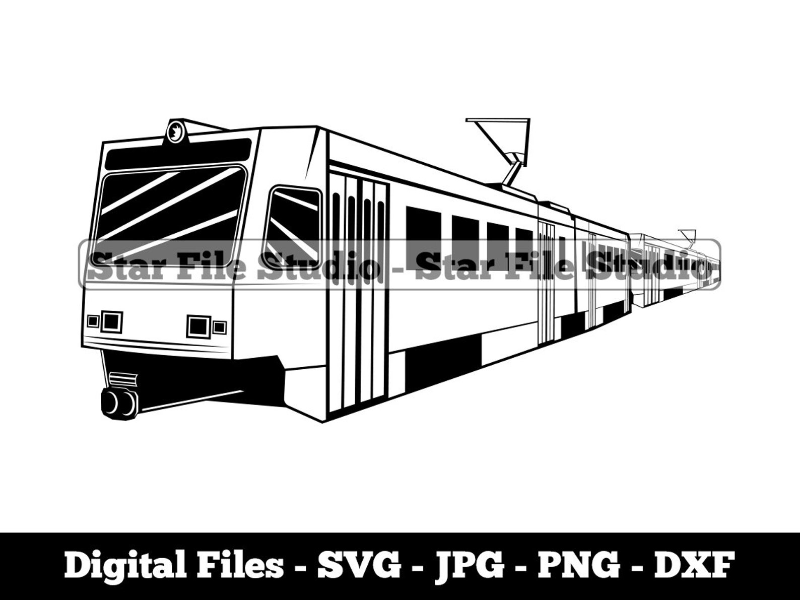 Light Rail #2 Svg, Train Svg, Transportation Svg, Light Rail Png, Light ...