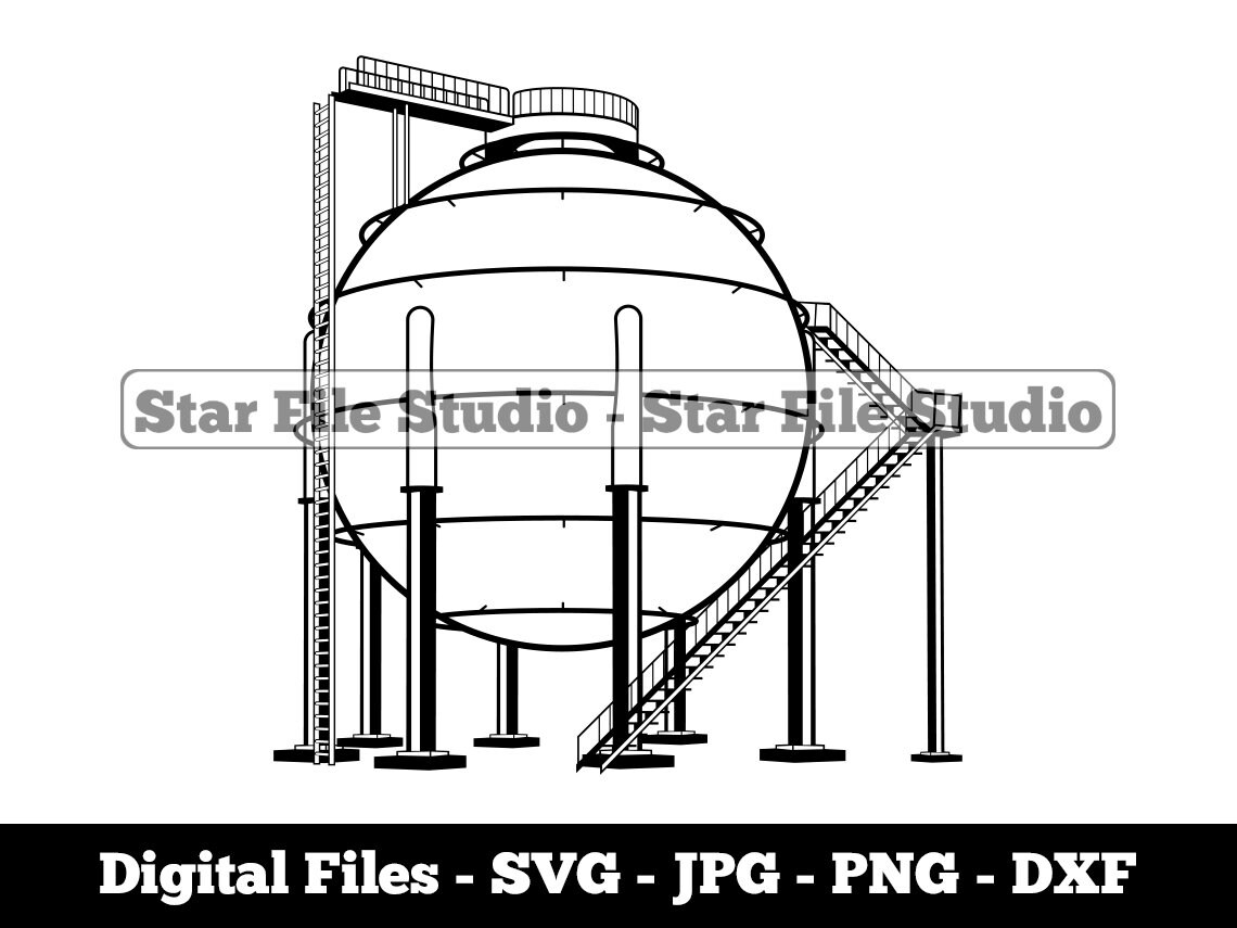 Spherical Oil Tank Svg Petroleum Storage Svg Gas Svg Oil - Etsy Canada
