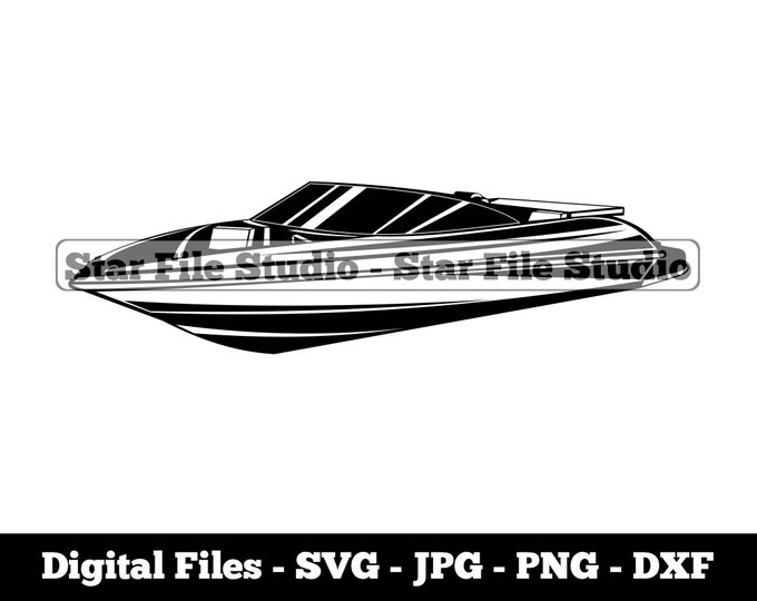 Speed Boat SVG Bundle, Speed Motorboat Svg, Speed Boat Dxf, Speed Boat ...