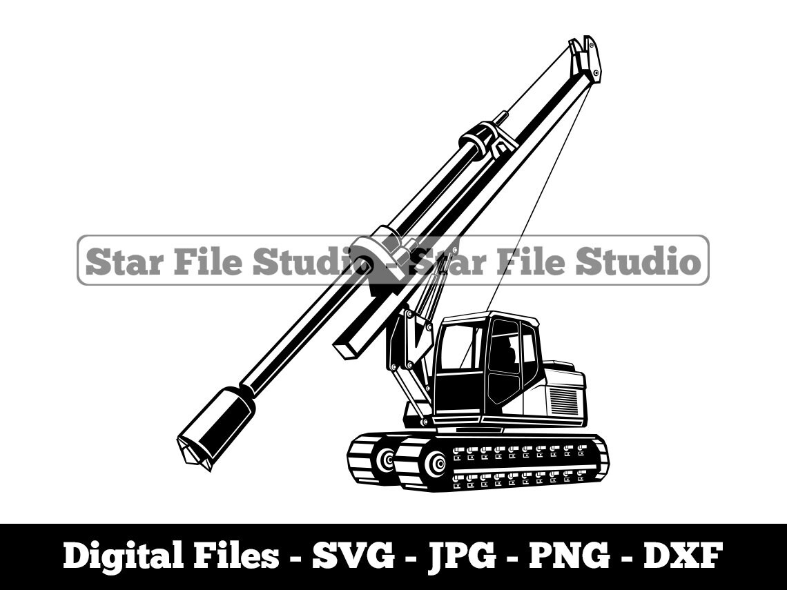Water Drilling Rig Svg Drilling Machine Svg Heavy Equipment - Etsy