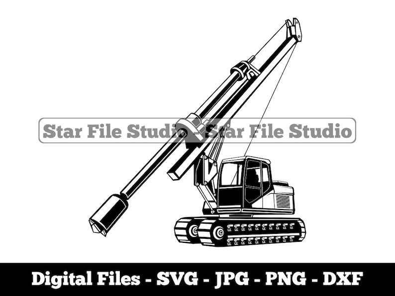 Water Drilling Rig Svg Drilling Machine Svg Heavy Equipment - Etsy