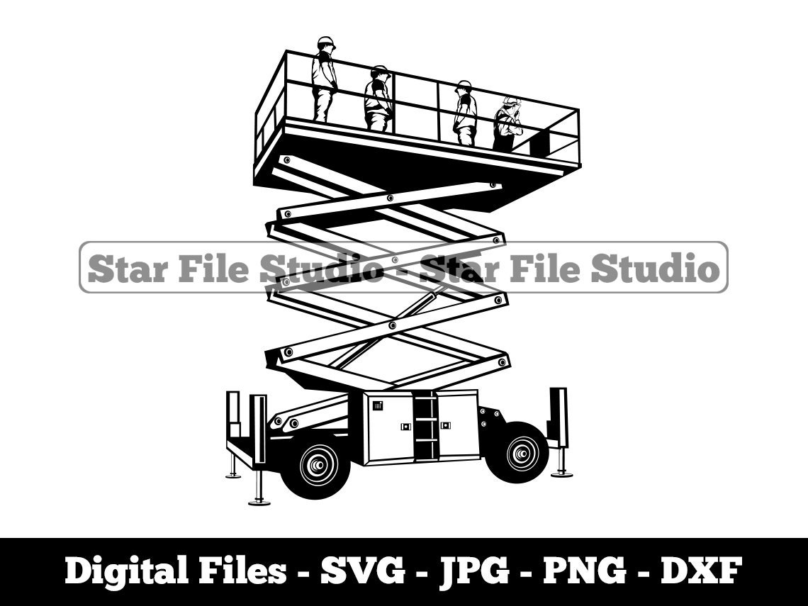 Scissor Lift 3 Svg Contractor Svg Heavy Equipment Svg | Etsy