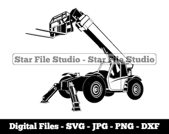 Telehandler Clipart - Etsy
